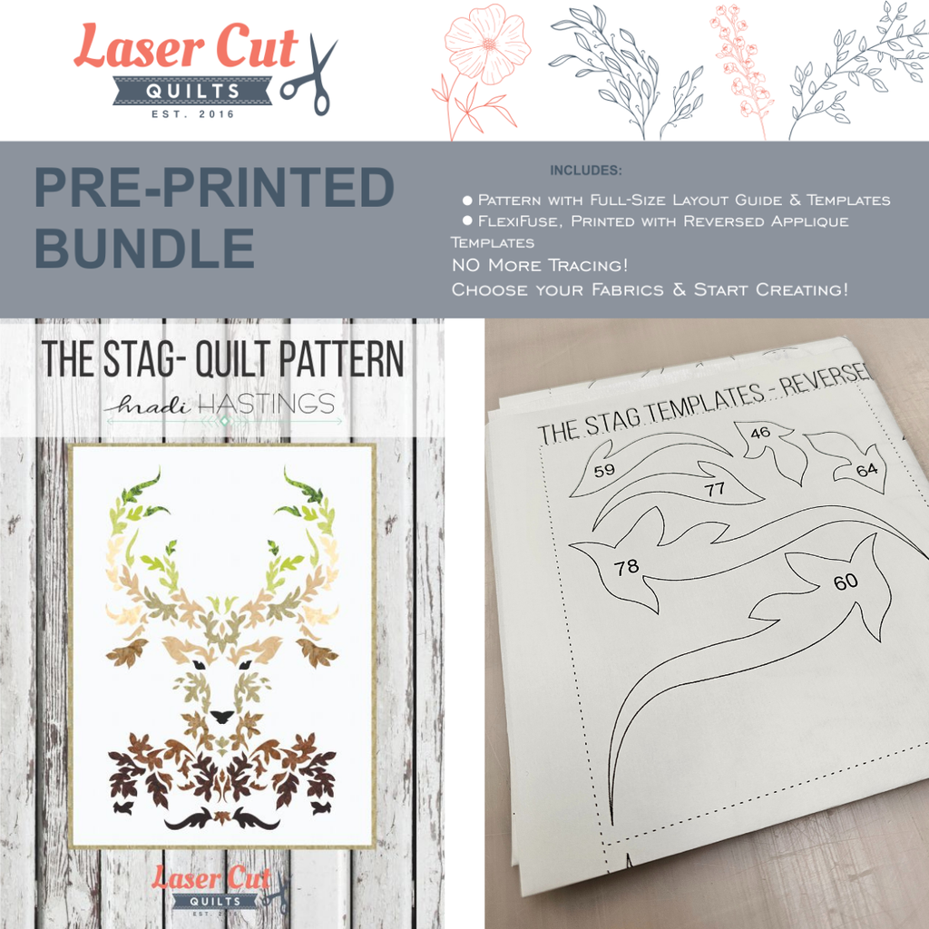 Bundle: Pattern and Preprinted FlexiFuse: "The Stag" by Madi Hastings ...
