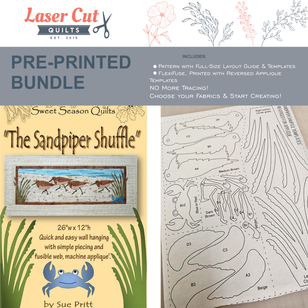 Bundle: Pattern and Preprinted FlexiFuse: "The Sandpiper Shuffle" by ...